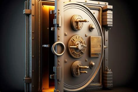 Premium Photo Locked Up Security Bank Vault Door With Keyhole And Bar