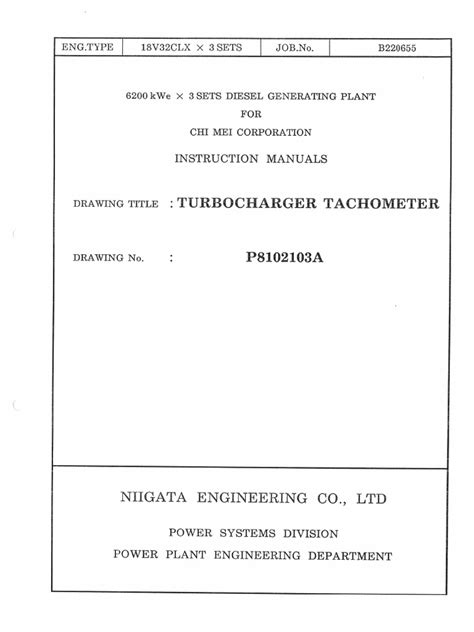 7 Turbocharger Tachometer P8102103a Pdf