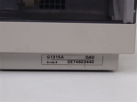 HP Agilent Series G A Diode Array Detector Richmond Scientific