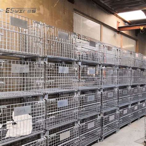 中国カスタマイズされたワイヤー メッシュの積み重ね可能なビンのサプライヤー、メーカー 工場直接卸売 Eswires