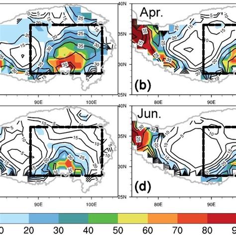 Spatial Pattern Of Mean Shading And Standard Deviation Contours Of Download Scientific