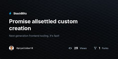 Promise Allsettled Custom Creation StackBlitz