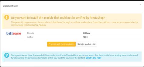 PrestaShop BillEase Merchants