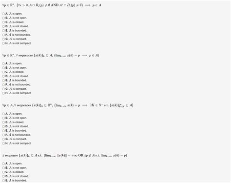Solved Let Arn Be A Set Each Statement Is An Equivalent Chegg