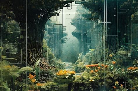 Premium AI Image A Digital Artwork Exploring The Intersection Of