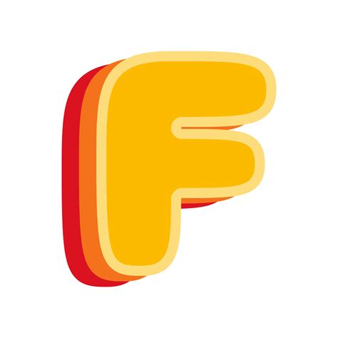 Letter F Orange Vector Illustration 12748189 Vector Art At Vecteezy