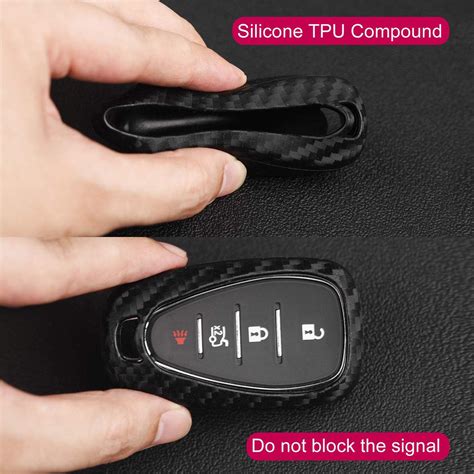 Buy M JVisun Soft Silicone Rubber Carbon Fiber Texture Case Car Remote Key Fob Cover For