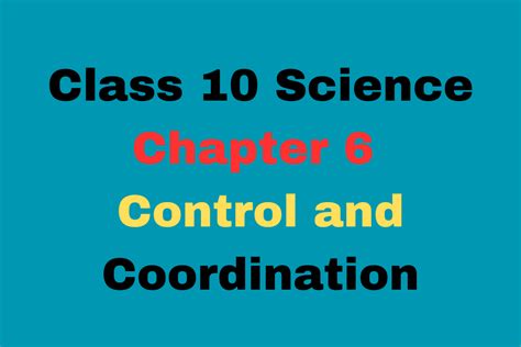 Control And Coordination Class 10 Chapter 6 Mcq Online Available The