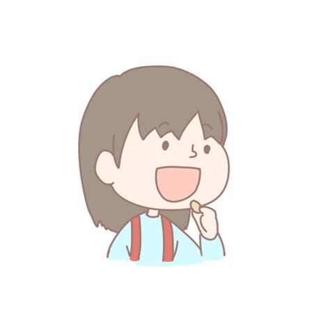 豆を食べる女の子のイラスト かわいいフリー素材が無料のイラストレイン