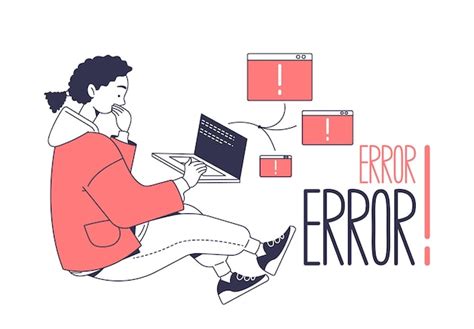 Premium Vector System Administrator Or Engineer Line Woman With