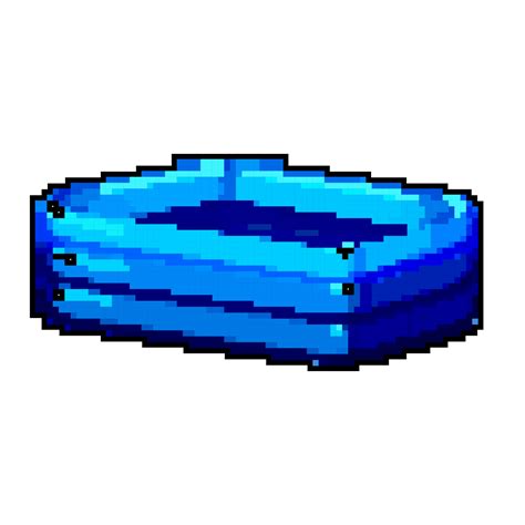 Relax Inflatable Swimming Pool Game Pixel Art Vector Illustration