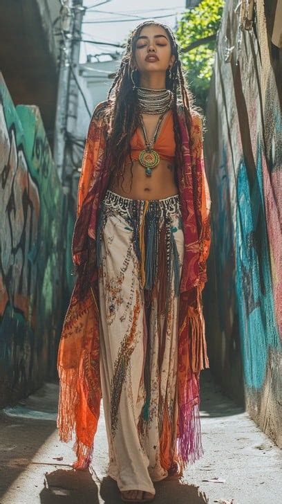 Free Bohemian Street Fashion Image Bohemian Fashion Woman