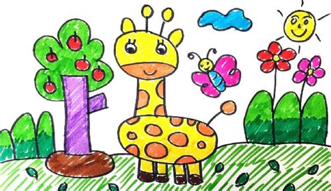 نقاشی زرافه برای کودکان؛ طرح های زیبا برای رنگ آمیزی ستاره