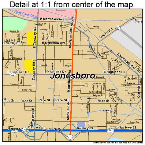 Jonesboro Arkansas Street Map 0535710