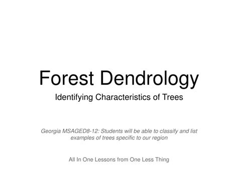PPT Forest Dendrology PowerPoint Presentation Free Download ID