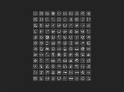 Ios 16 App Icons Pack Black White Theme 120 White Gray And Black