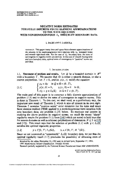 Pdf Negative Norm Estimates For Fully Discrete Finite Element