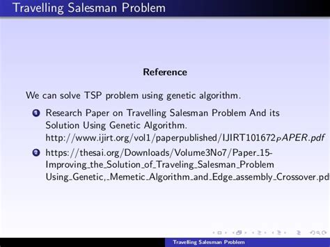 Travelling Salesman Problemtsp