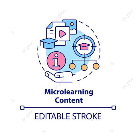 Microlearning Content Concept Icon Art Bite Sized Linear Vector Art