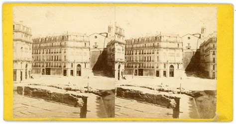 Stereo Place de ville à identifier circa par Photographie originale Original photograph