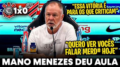 🔥soltou O Verbo Olha O Que Mano Menezes Falou ApÓs VitÓria Sob O