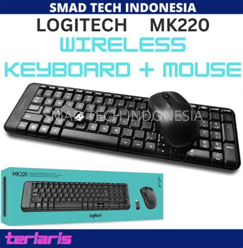 Jual Logitech Mk220 Compact Combo Keyboard Mouse Wireless 2 4ghz