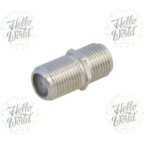 Conector Hembra Tipo F F Para Cable Coaxial RG6 Hello World Electronics