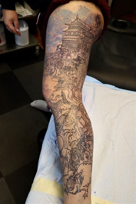 Update On Massive Yokai Leg Sleeve Progress R Irezumi