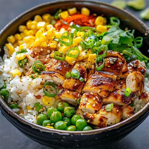 Street Corn Chicken Rice Bowl Recipe Recipe Healthy Bowls Recipes