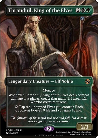 Elves Thranduil Thranduil Mirkwood King By Fatmansteven Mtg