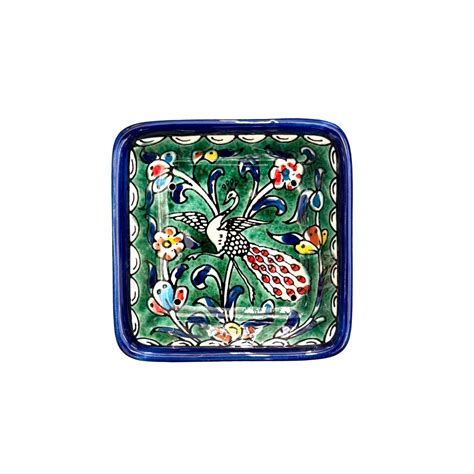 Square Soap Dish Green Peacock Shop Palestine