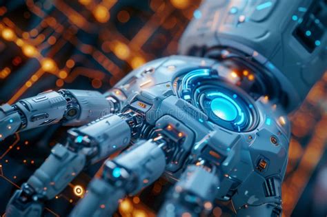 Artificial Intelligence Robotic Hand Connected To Internet Of Things