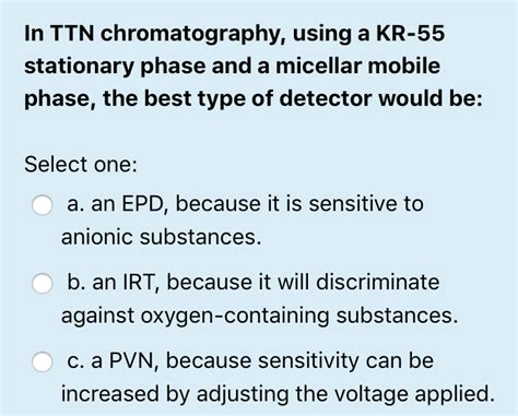 Solved In HPLC Column Efficiency Can Be Improved By Chegg Com