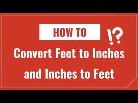 Convert Feet To Inches Ft To In With The Length Conversion Calculator