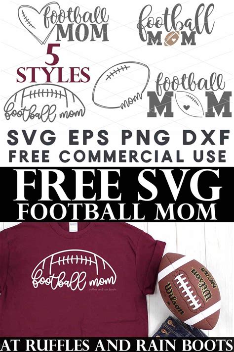 Free Football Mom Svg Bundle Ruffles And Rain Boots