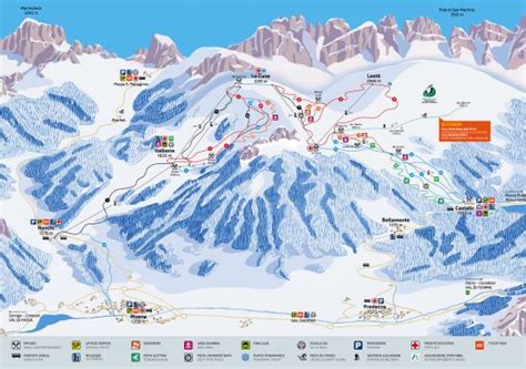 Mappa Del Dolomiti Superski Cartina Skimap Completa Delle 12 Zone