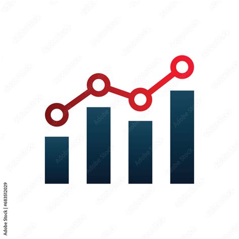 Business Chart Of Growth Stock Graph Icons Financial Rise Up Increase