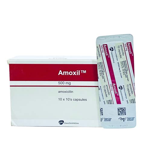 Amoxil Beecham 500mg Blister Caps X10 Medecify
