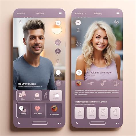 Premium Ai Image Mobile App Design Of Dating Matchmaking App Design Romantic Theme With Soft