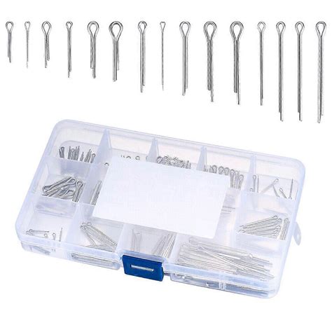 Stainless Steel Locking Pins Assortment Set 150pcs Straight Split Pins