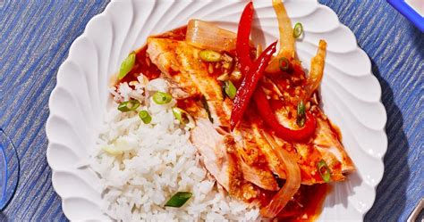 Saucy Tangy Slow Roast Sambal Salmon Punchfork