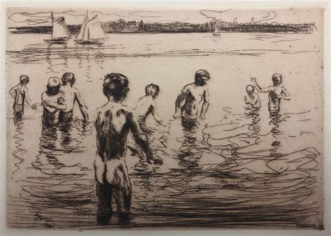 Badende Knaben By Philipp Frank 1907 Art Print Poster Rolf Nölkes Kunstinsel Ch