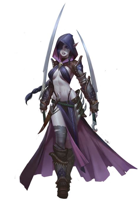Artstation Dark Elf Assassin Tooth Wu Dark Fantasy Art Character