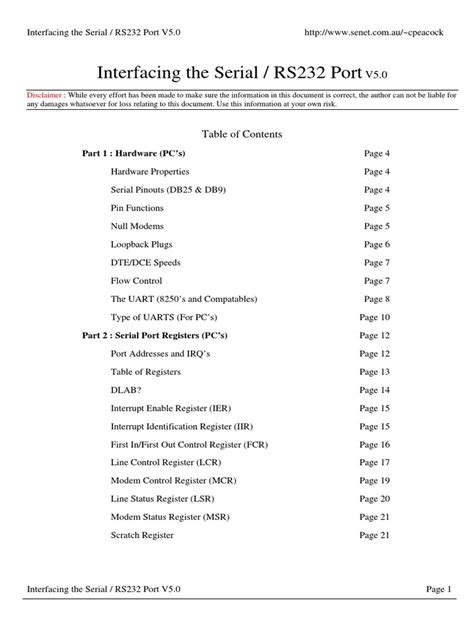 Interfacing The Serial Port Pdf Modem Digital Electronics