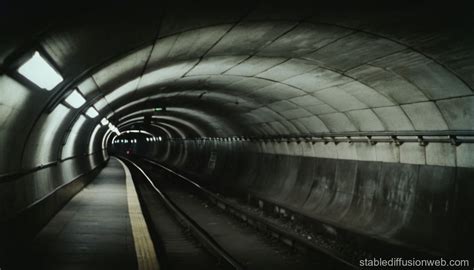 Gloomy Metro Tunnel Stable Diffusion Online