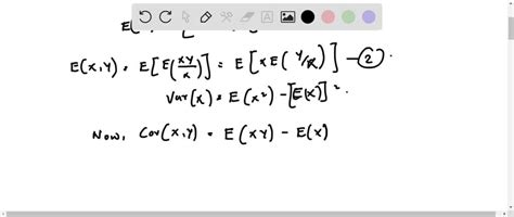 Consider Two Random Variables X And Y Suppose E Y X X Show Cov