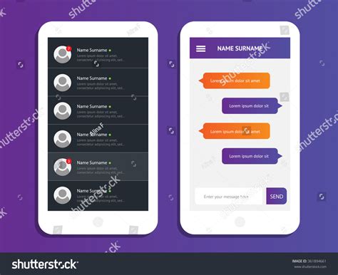 Mobile Chat Messages Web Interface Application 스톡 벡터 로열티 프리 361894661 Shutterstock