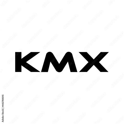 Kmx Letter Logo Design With White Background In Illustrator Vector