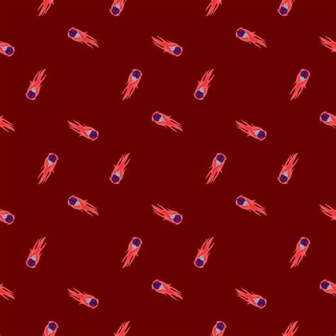 Comet Fly Seamless Pattern Design Meteorite Rain Repeated 5699267