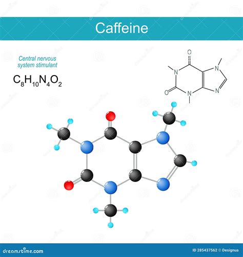 Caffeine Molecule Stock Vector Illustration Of Icon 285437562